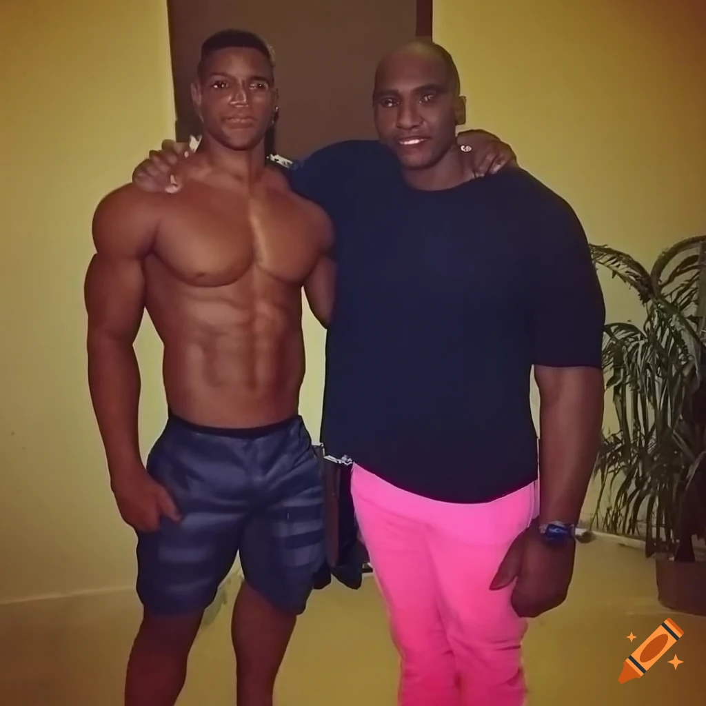 Buff man taking a selfie on Craiyon