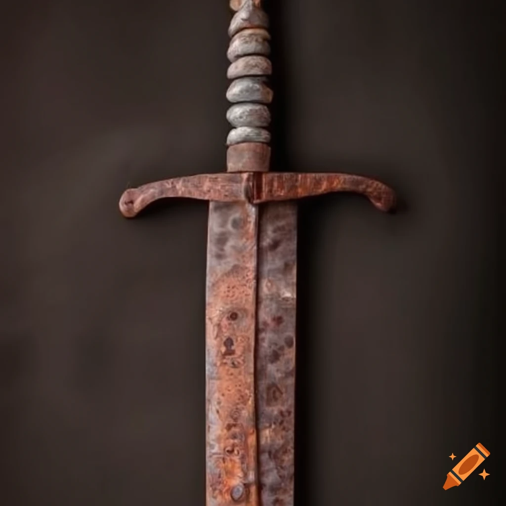 Rusted sword on Craiyon