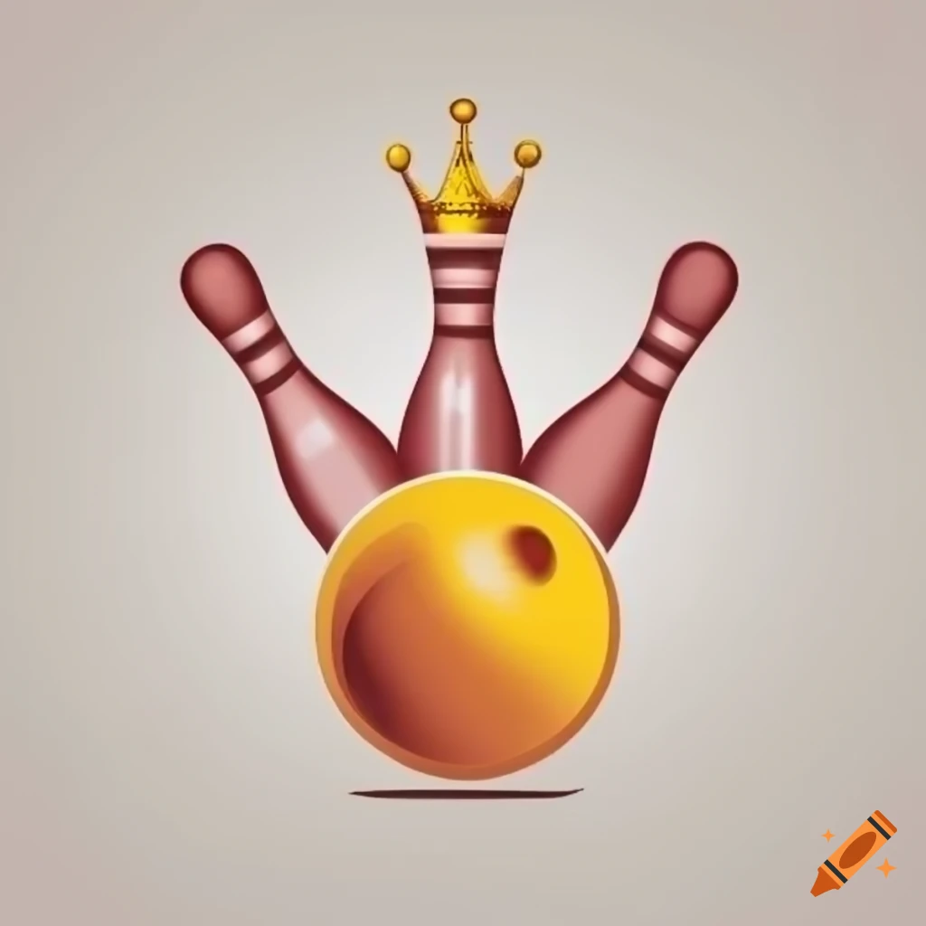 Crown bowling logo on transparent background on Craiyon