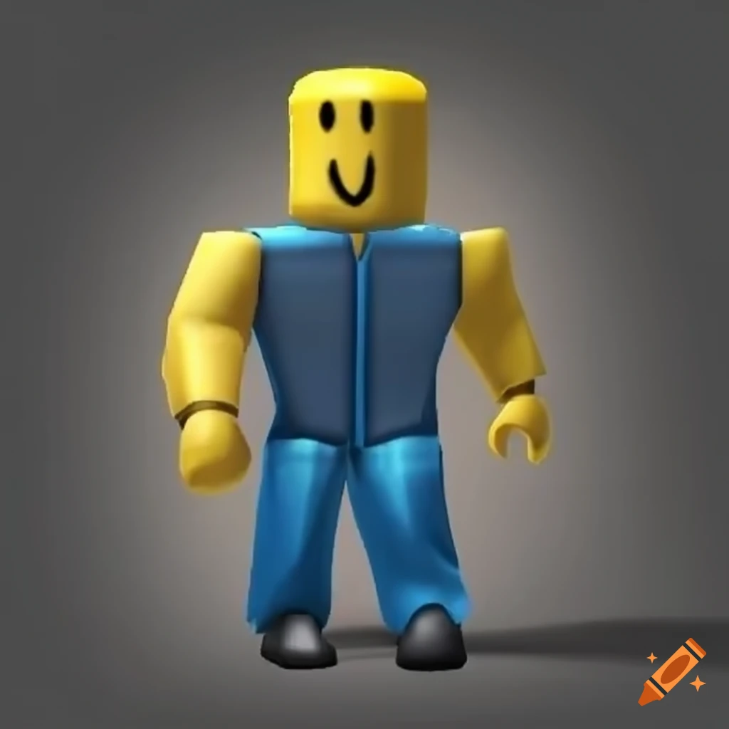 Funny depiction of a Roblox noob being deleted on Craiyon