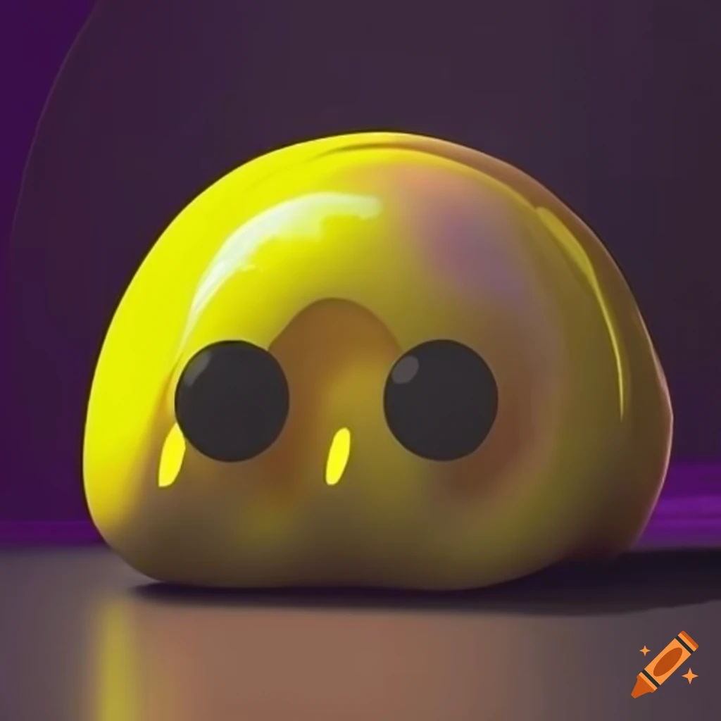 Cyberpunk-themed yellow and black slime on Craiyon