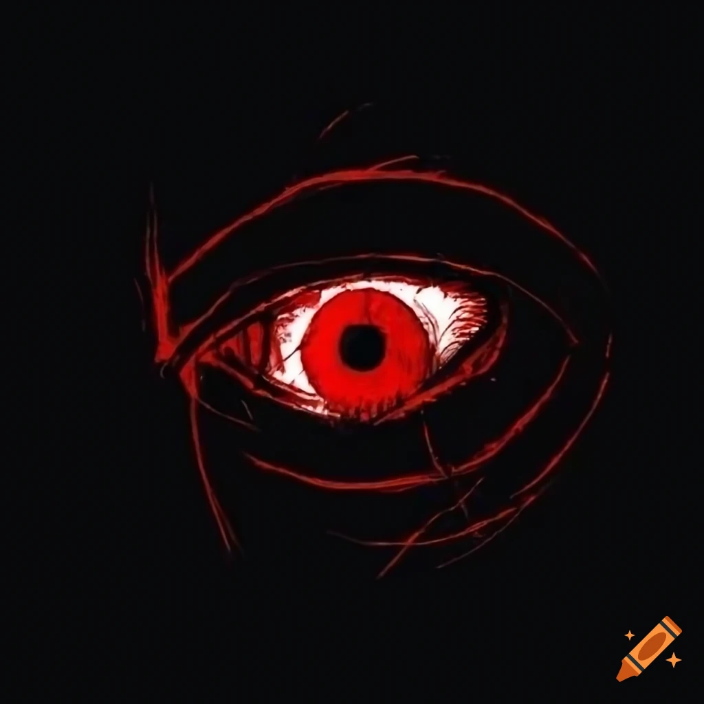 Dark red eye with streaks on Craiyon