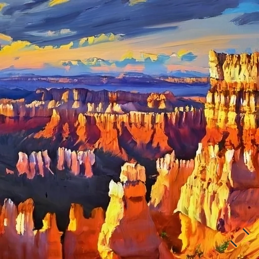 Jan schmuckal's oil painting of bryce canyon