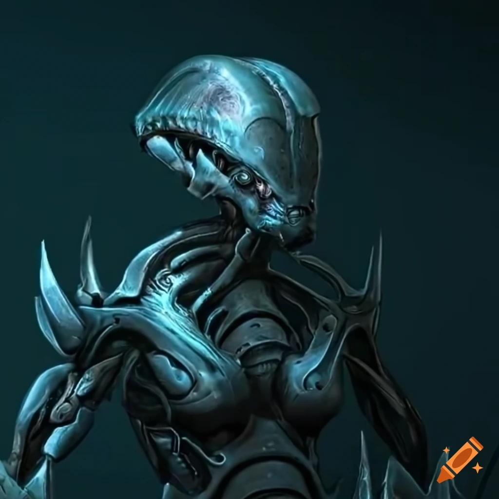 Concept art of a futuristic biomechanical alien on Craiyon