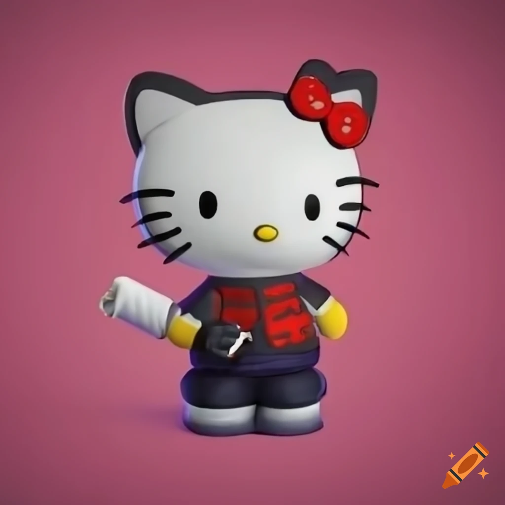 Alternative hello kitty character smoking on Craiyon