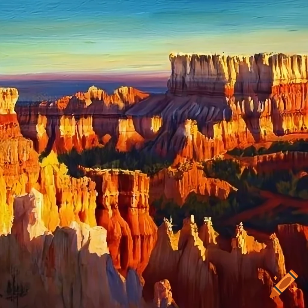 Jan schmuckal's oil painting of bryce canyon