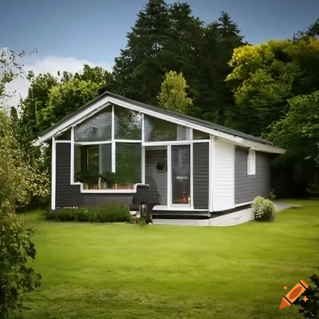 Charming exterior of a small granny flat on Craiyon