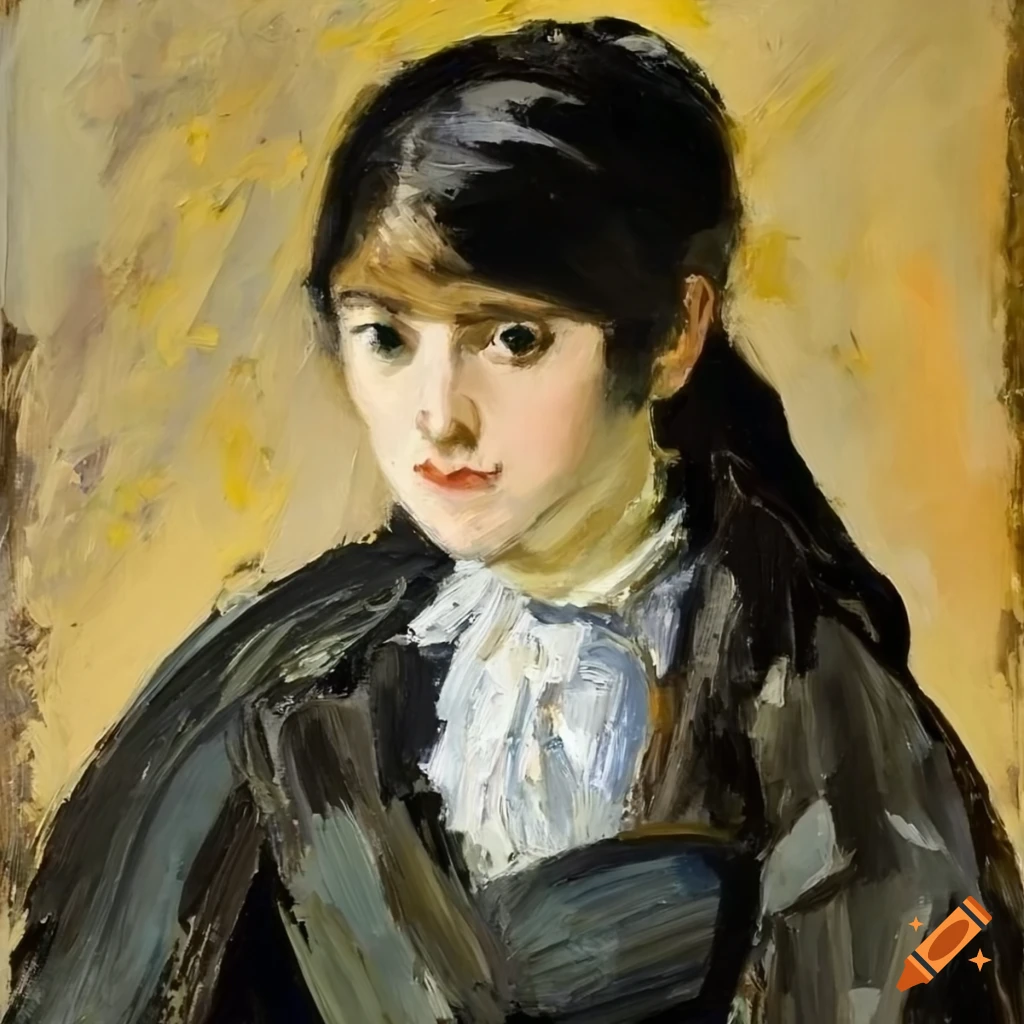 Knife palette painting in the style of edouard manet