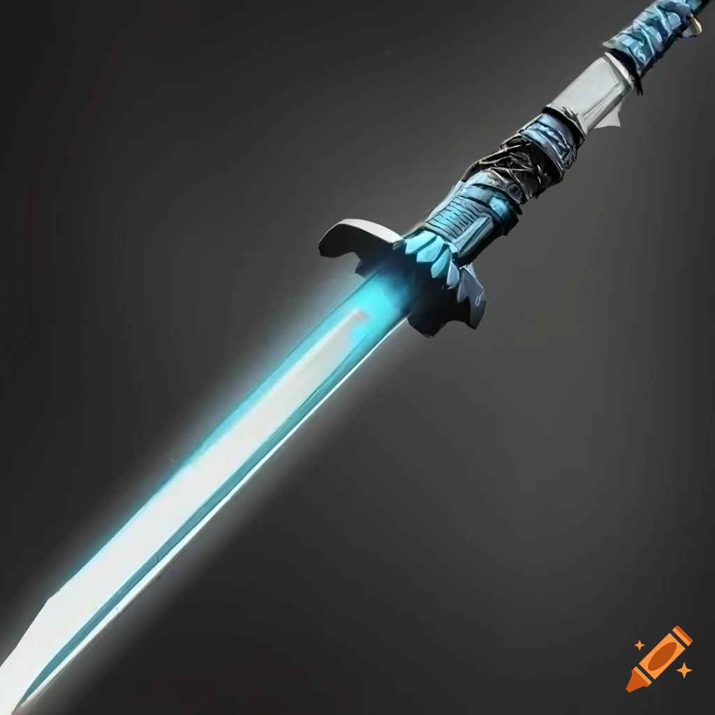 Comic style depiction of an electric katana on Craiyon