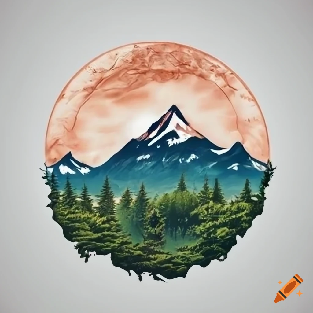 Cool t-shirt design with mountain and nature statement on Craiyon