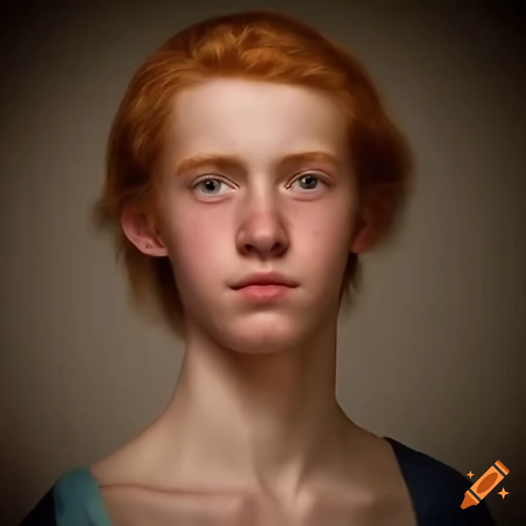 Close-up of an ancient Roman noble teenager on Craiyon