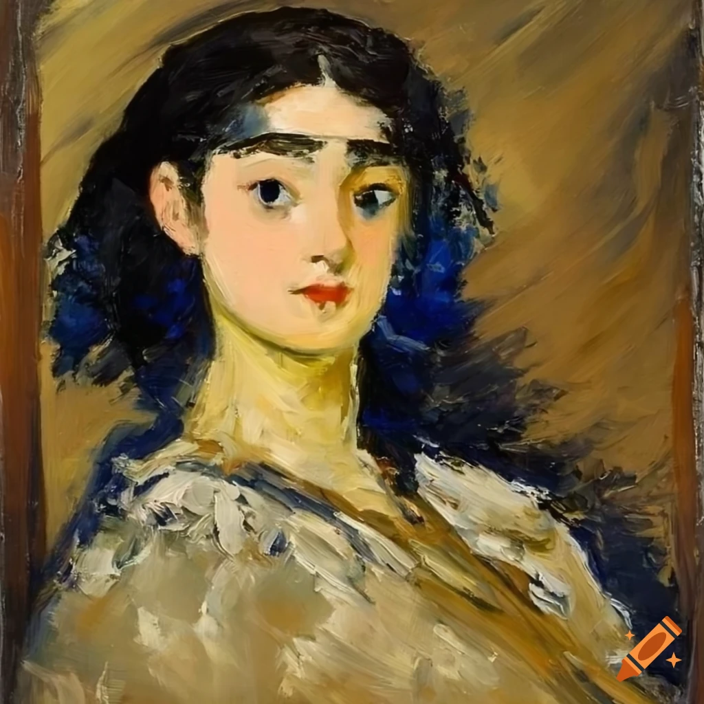 Knife palette painting in the style of Edouard Manet on Craiyon