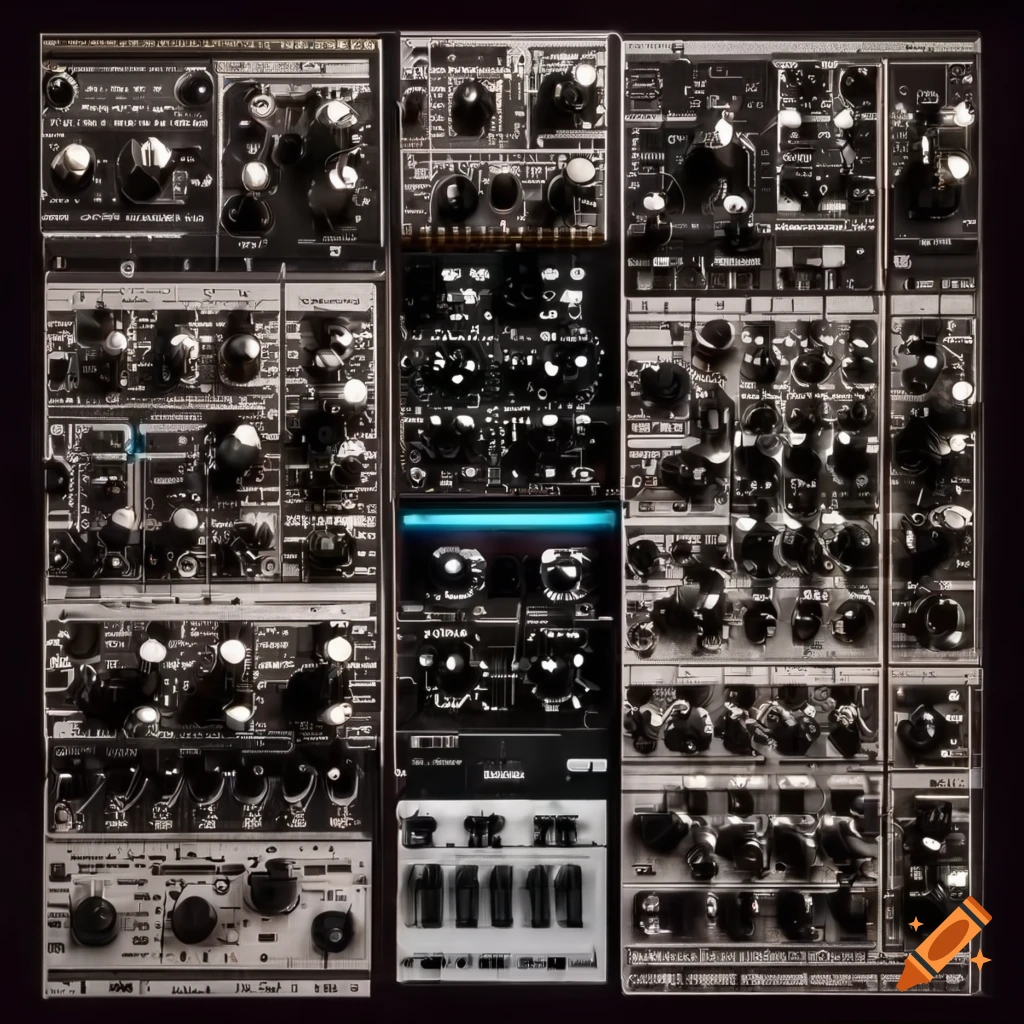 Image of an Infinity modular synth set on Craiyon