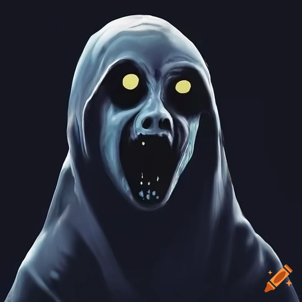 Image with a scary ghost on Craiyon