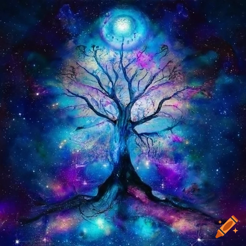 Cosmic tree in the universe on Craiyon