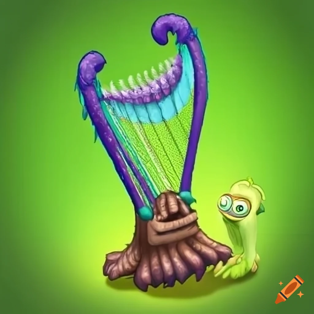 Green Inverdingus Harp from My Singing Monsters on Craiyon