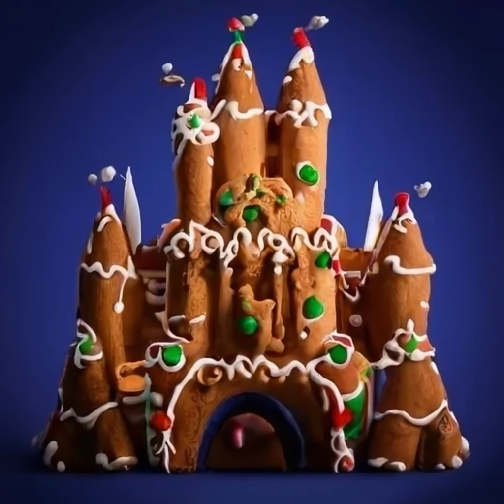 Gingerbread castle on Craiyon
