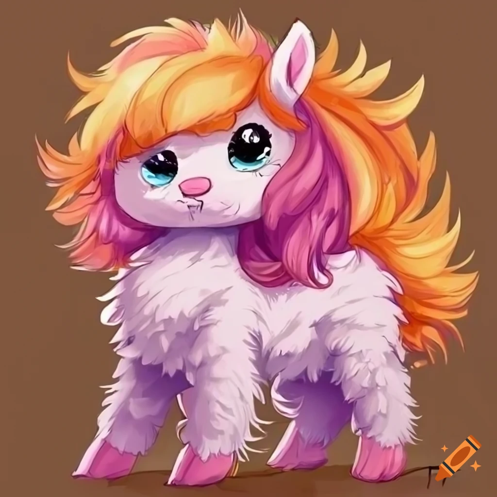 Fluffy pony drawing