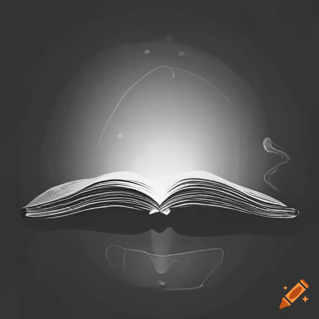 Open book with blank pages on Craiyon