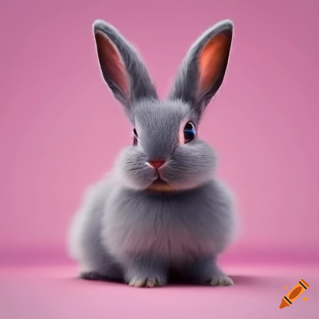 Gray angora bunny - cutest bunny on the planet on Craiyon