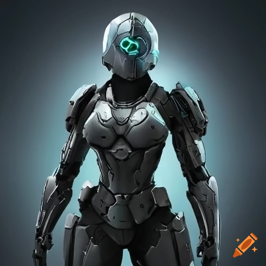 Sleek and powerful armor for futuristic female warriors on Craiyon
