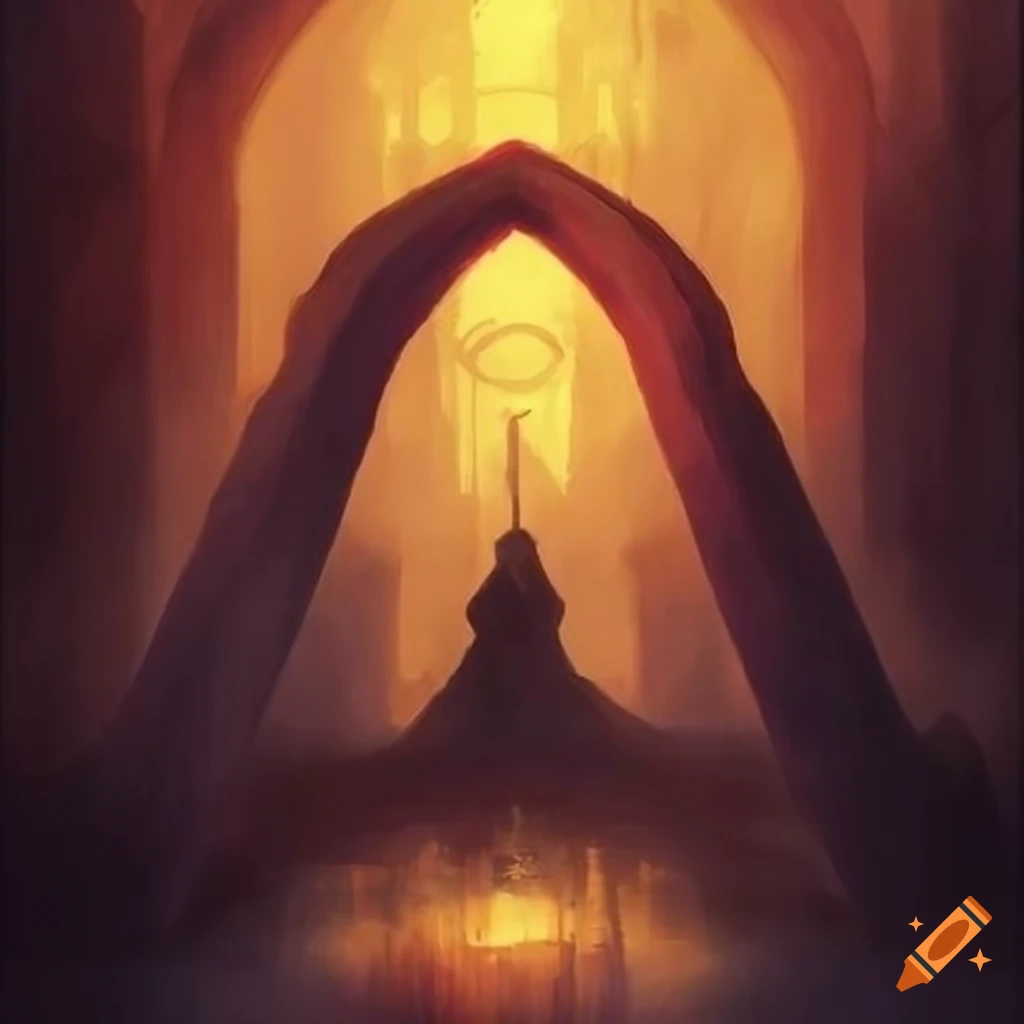 Painting of temple of jormungr the midgard serpent