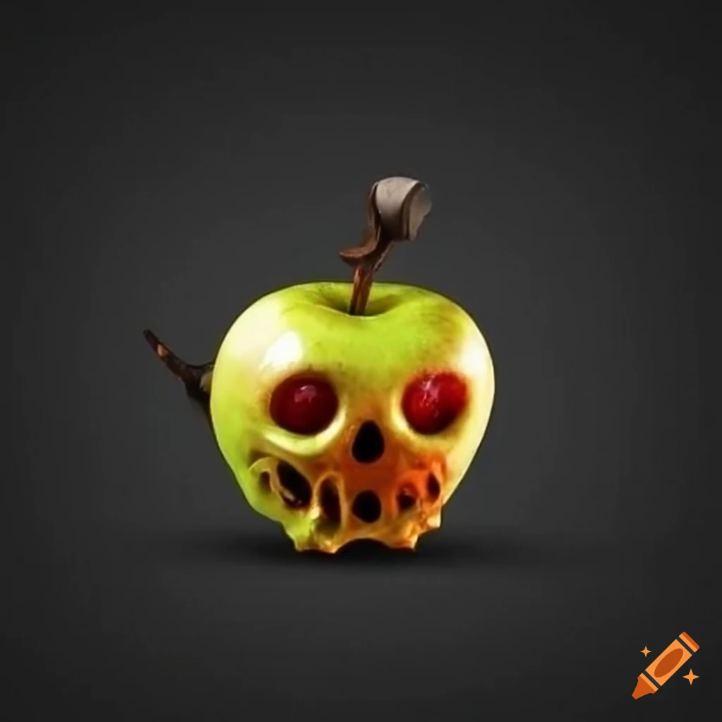 Image of a poisoned apple weapon on Craiyon