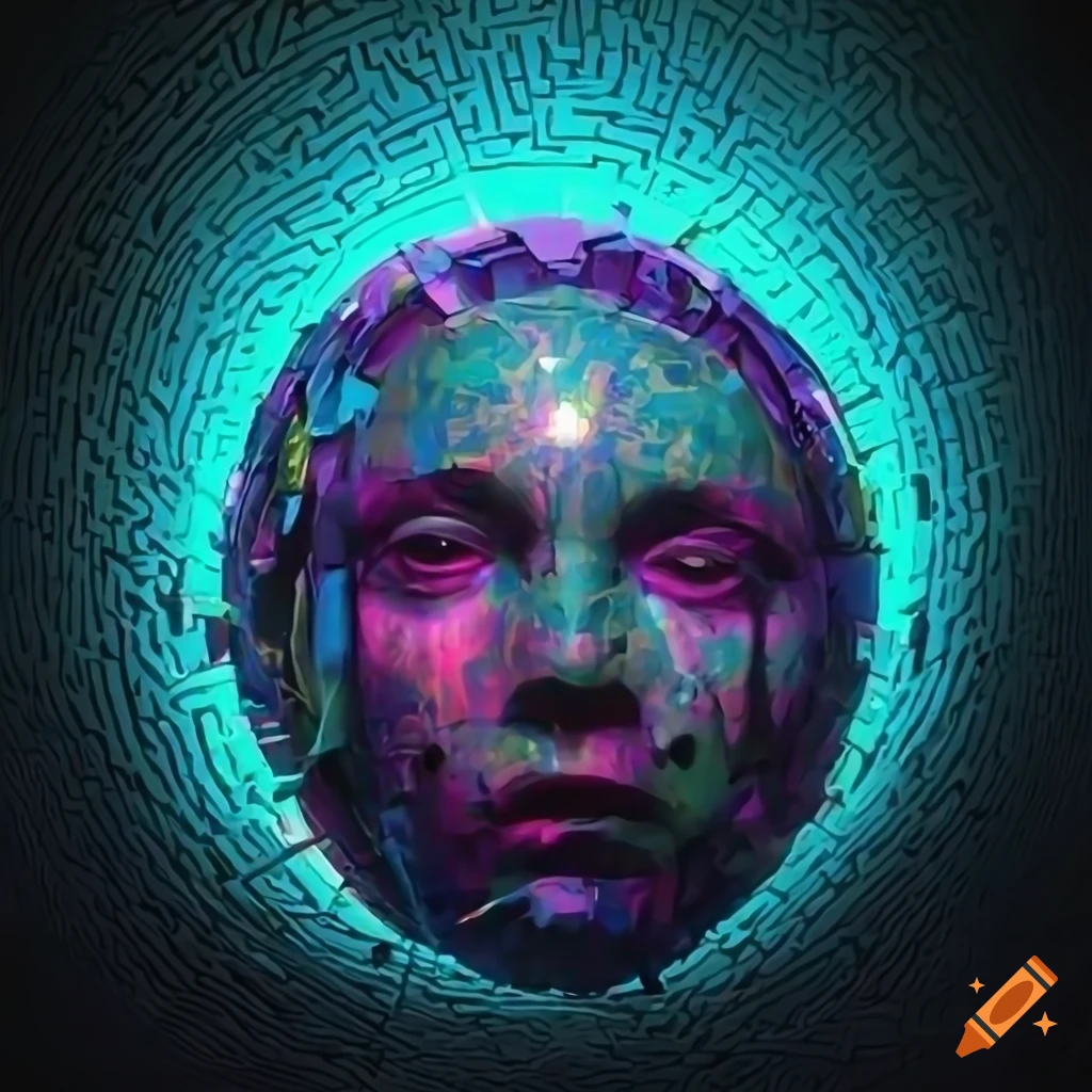 Ultra-detailed acrylic painting of a sphere maze on Craiyon