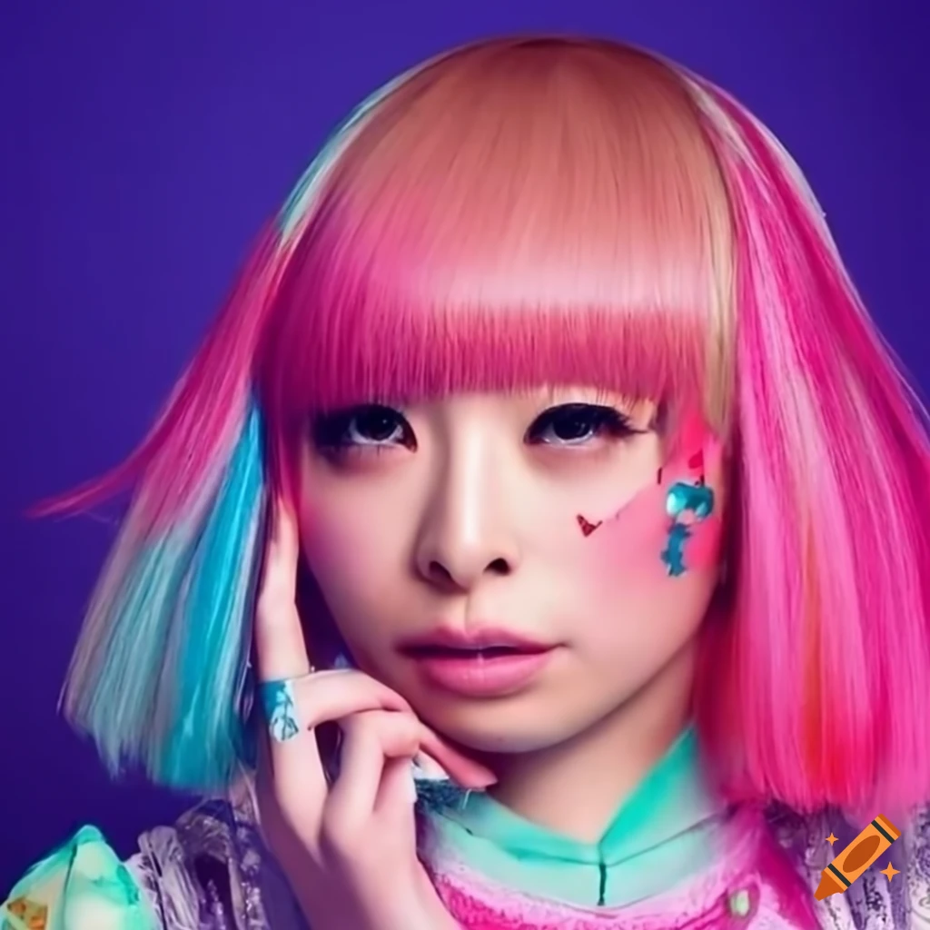 Kyary Pamyu Pamyu in a vibrant and confident pose on Craiyon