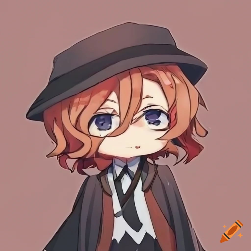 Adorable chibi illustration of chuuya nakahara on Craiyon