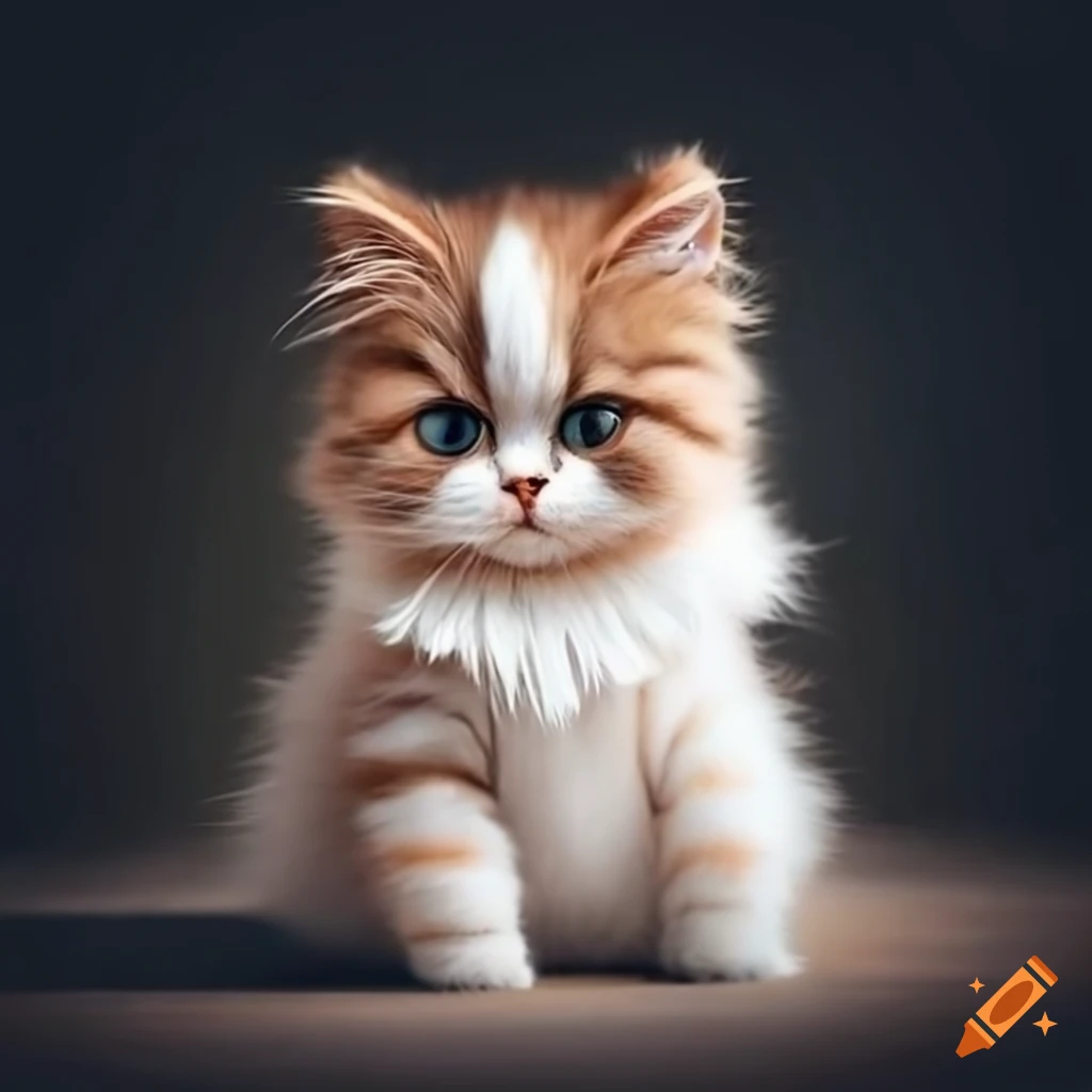 Adorable fluffy cat on Craiyon