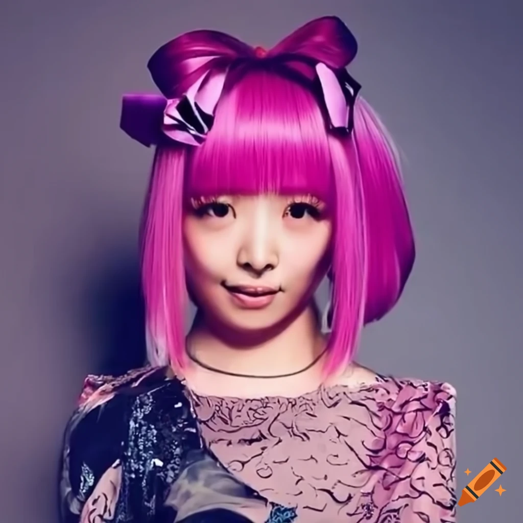 Kyary Pamyu Pamyu With A Big Smile And A Ribbon Hairdo On Craiyon
