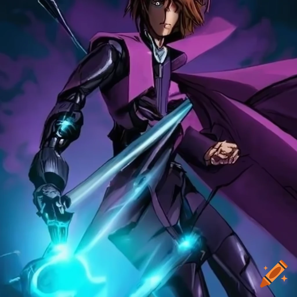 Image of Jin Saotome as Gambit from Cyberbots X-Men on Craiyon