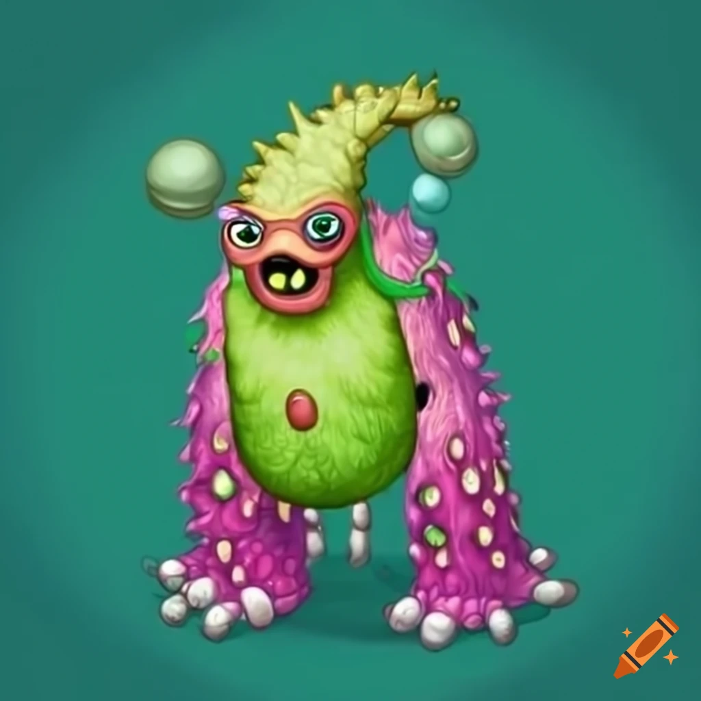 Christmas tree creature from My Singing Monsters game on Craiyon