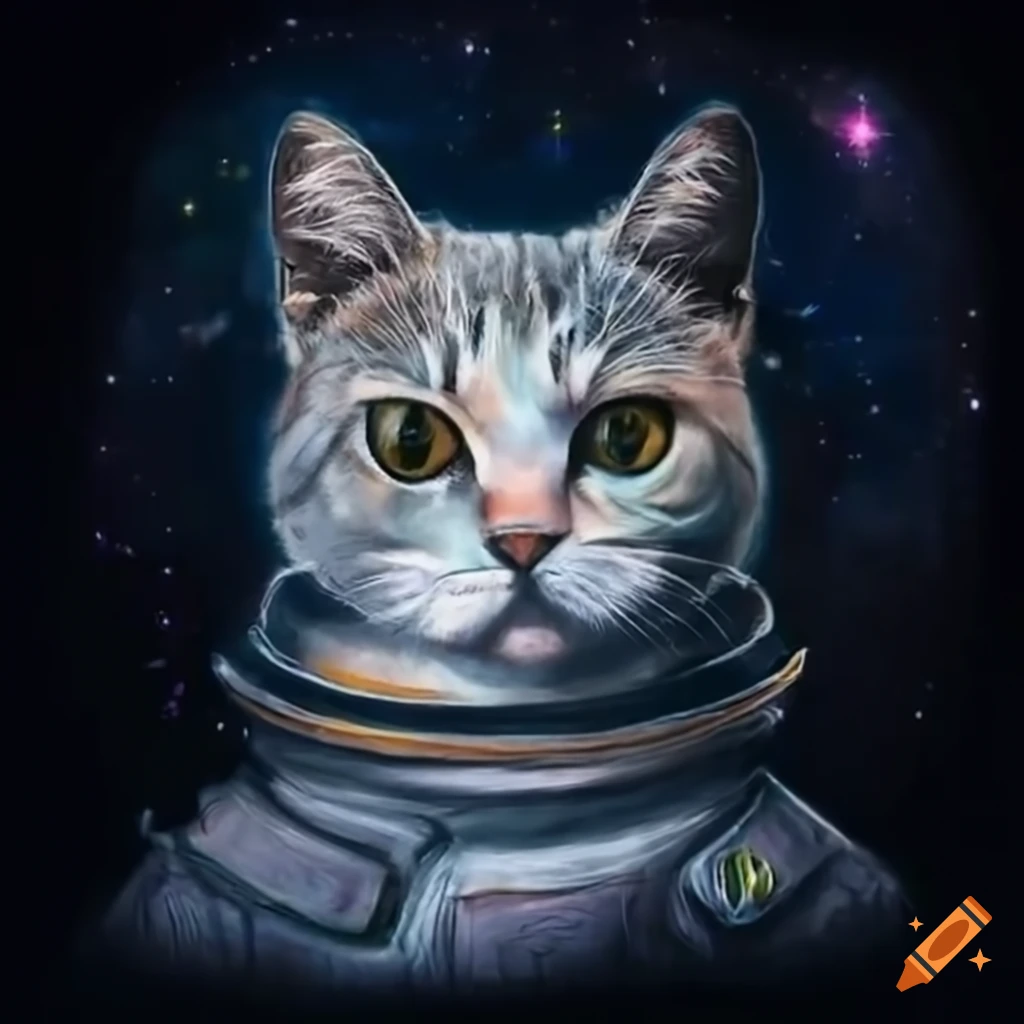 Image of a cat astronaut in space on Craiyon