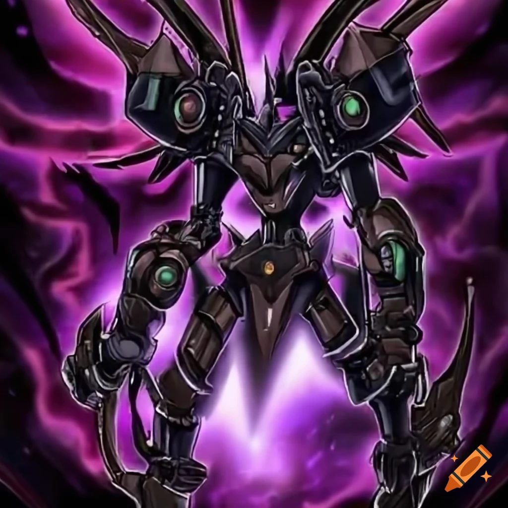 Dark machine fusion card in yu-gi-oh! style on Craiyon