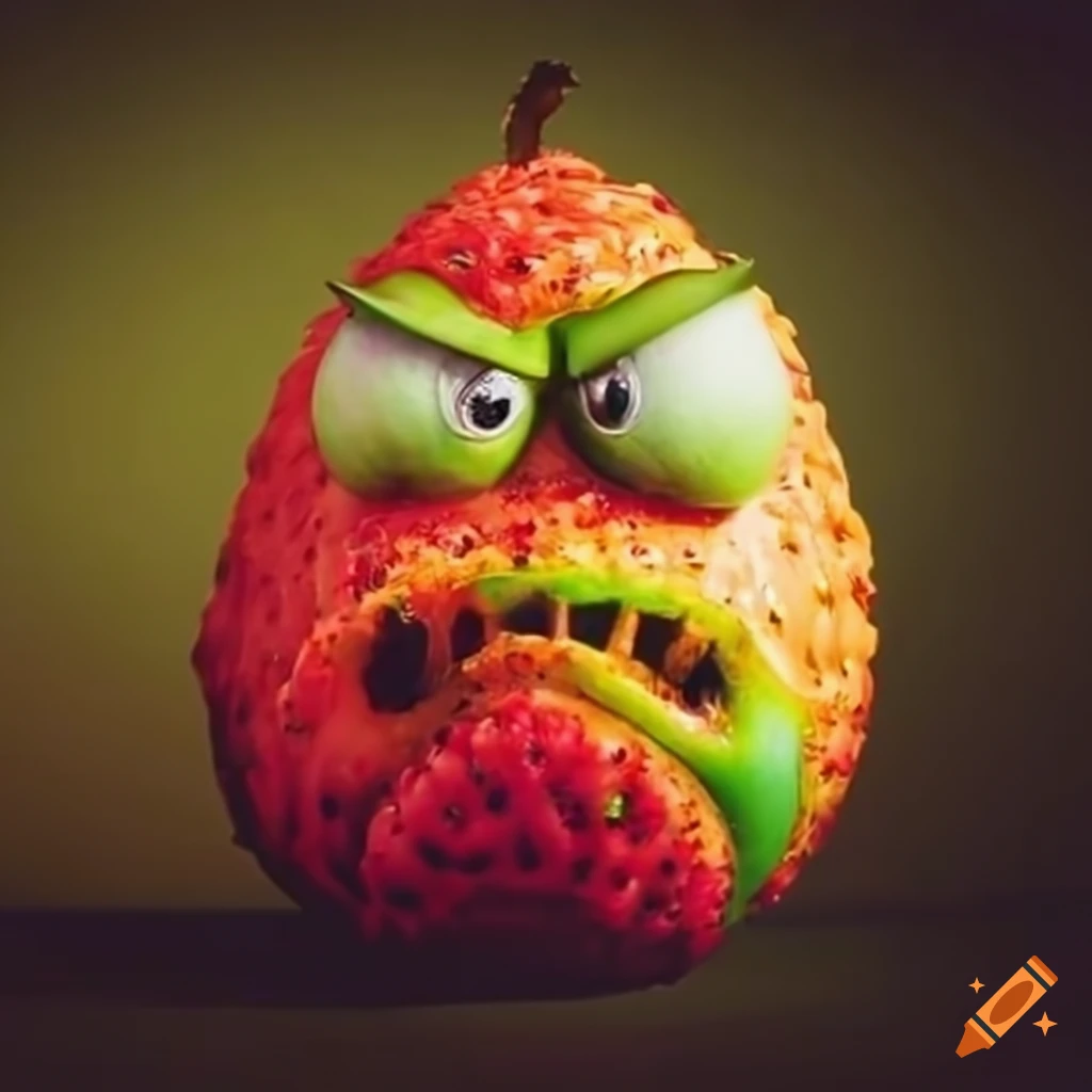 Photo of an angry fruit on Craiyon