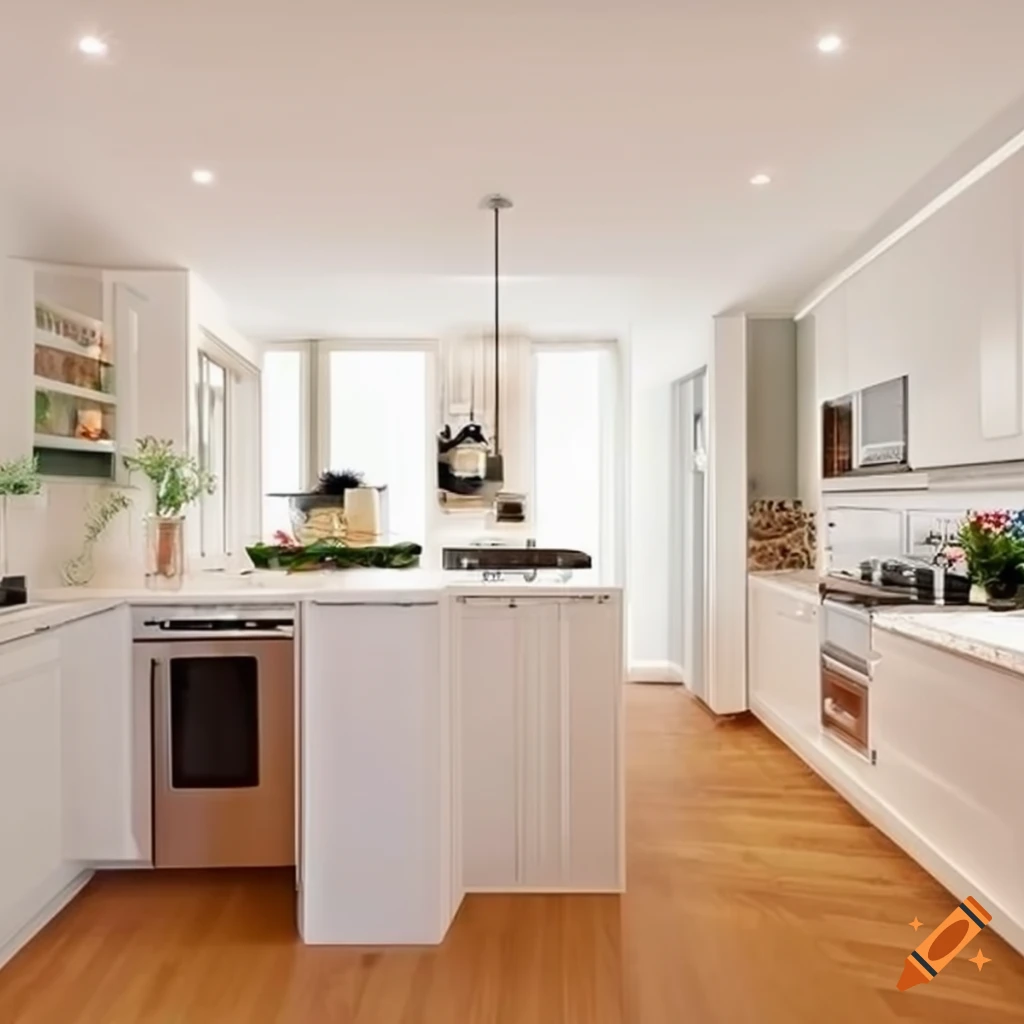 Vibrant and inviting sparkling clean kitchen on Craiyon