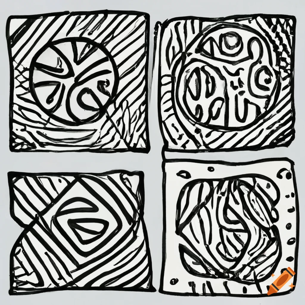 Minimalist doodle art on white background on Craiyon