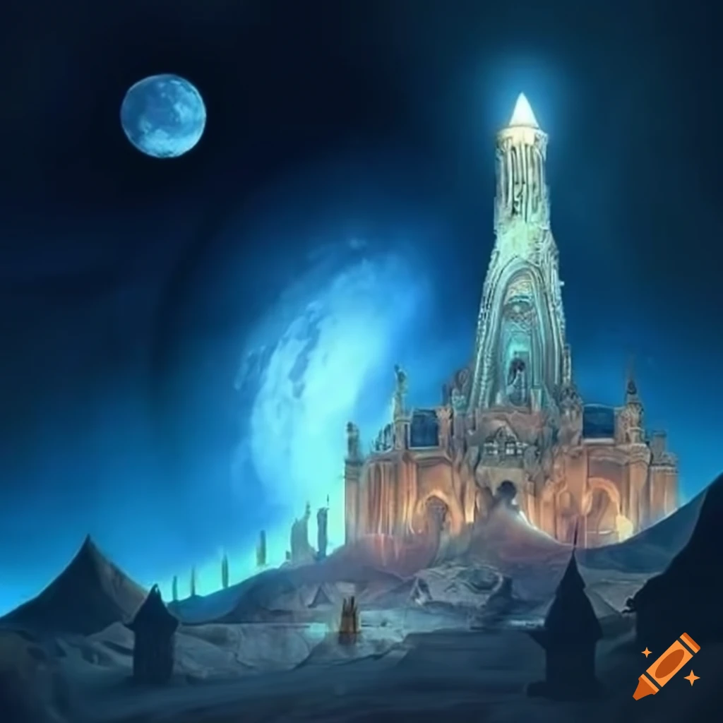 Photo of a holy temple of the moon on Craiyon