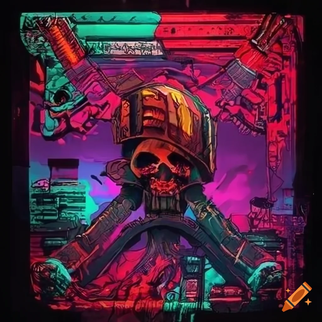 Cyberpunk pirate flag