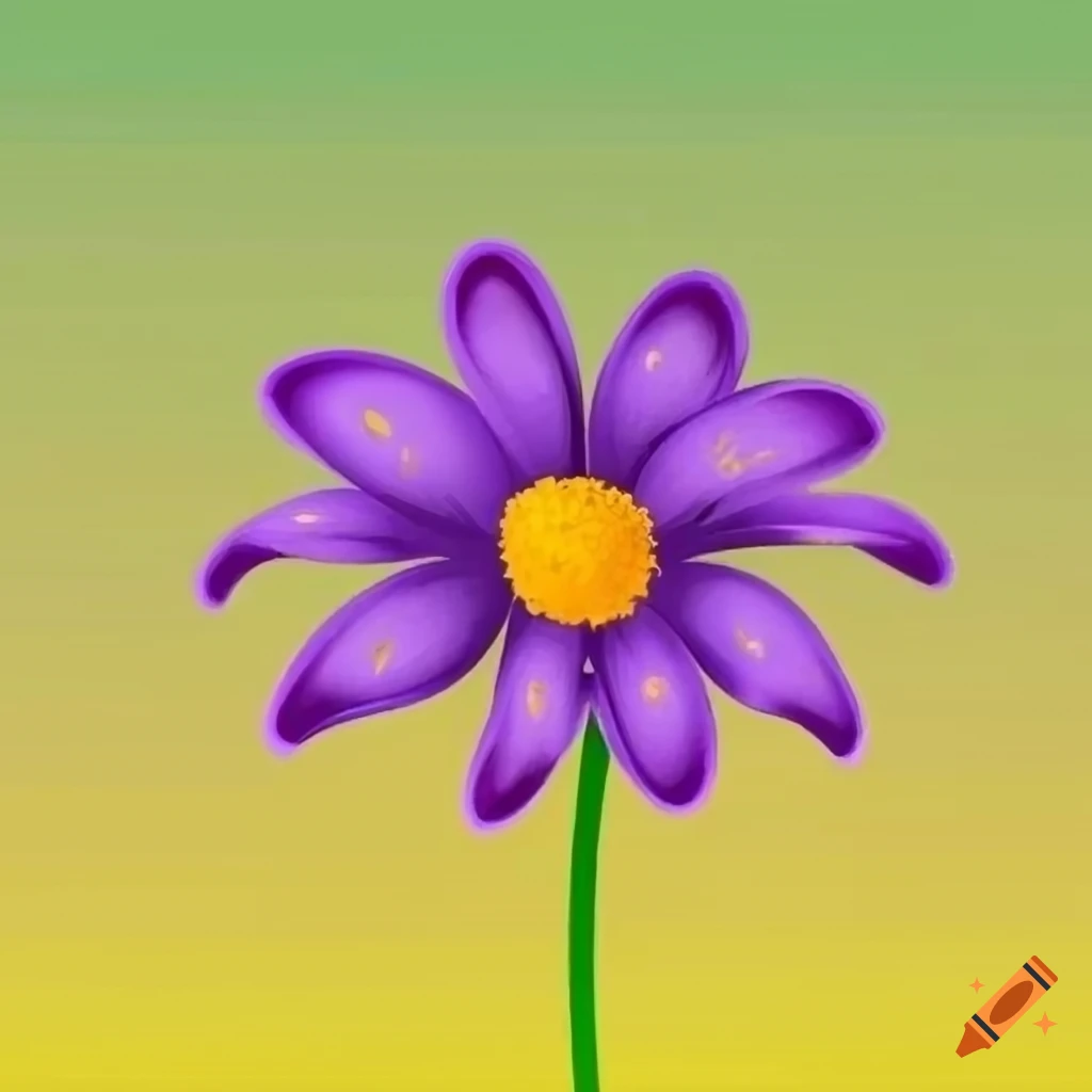 Purple Cartoon Flower Clipart