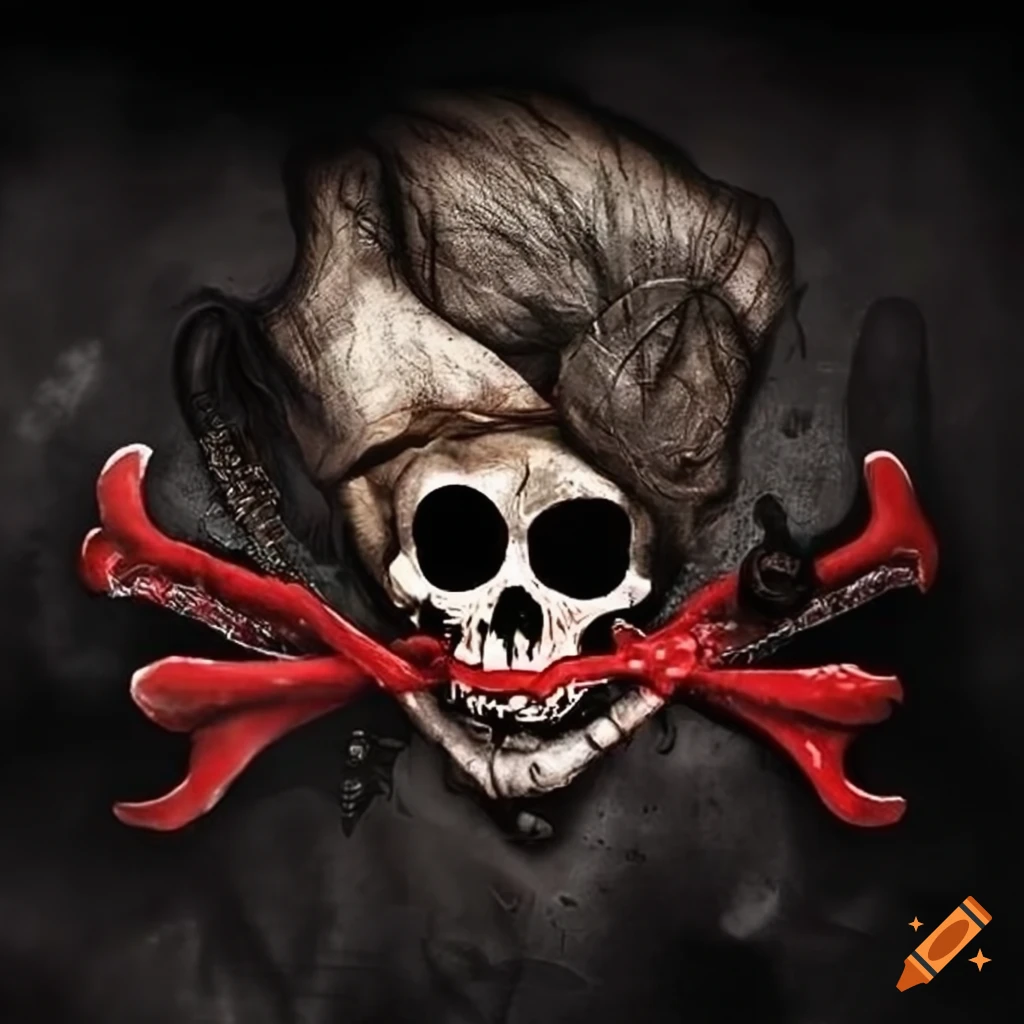 Dieselpunk pirate flag on Craiyon