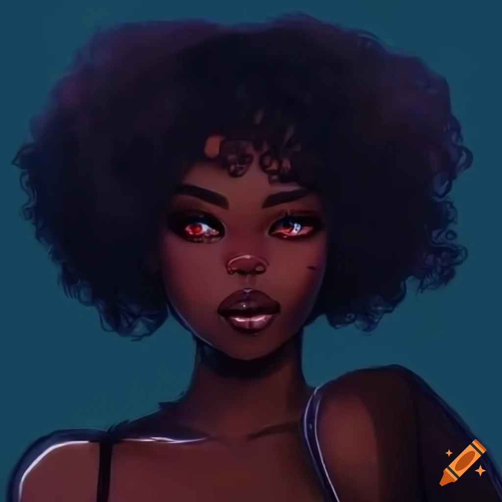 Profile picture of a black girl on Craiyon