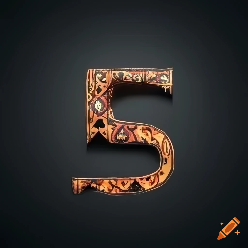 Realistic letter A with African folk motifs on Craiyon