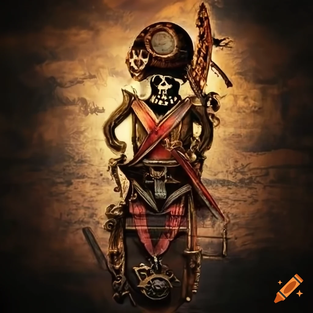 Steampunk pirate flag