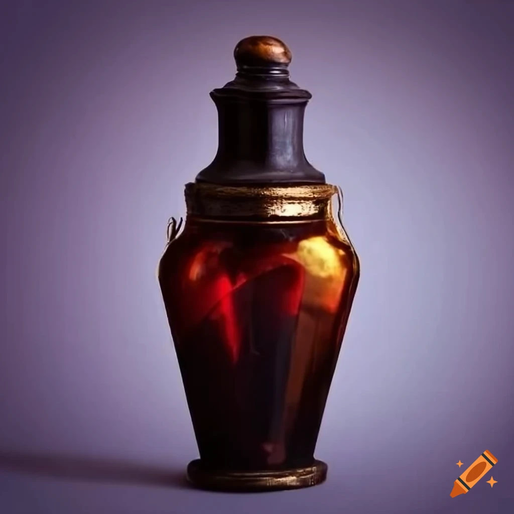 Unique glass bottle with fake harry potter potions