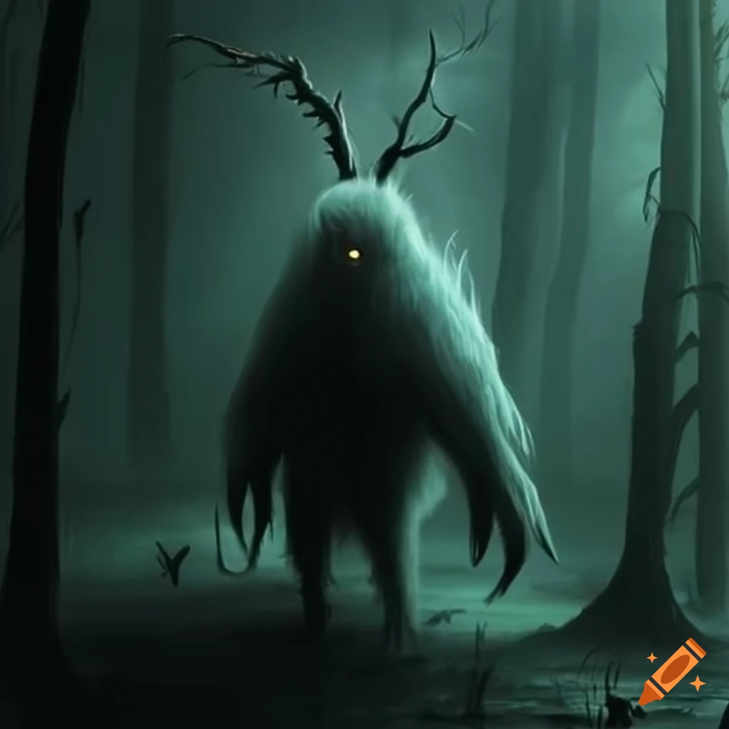 Mysterious creatures in fog on Craiyon