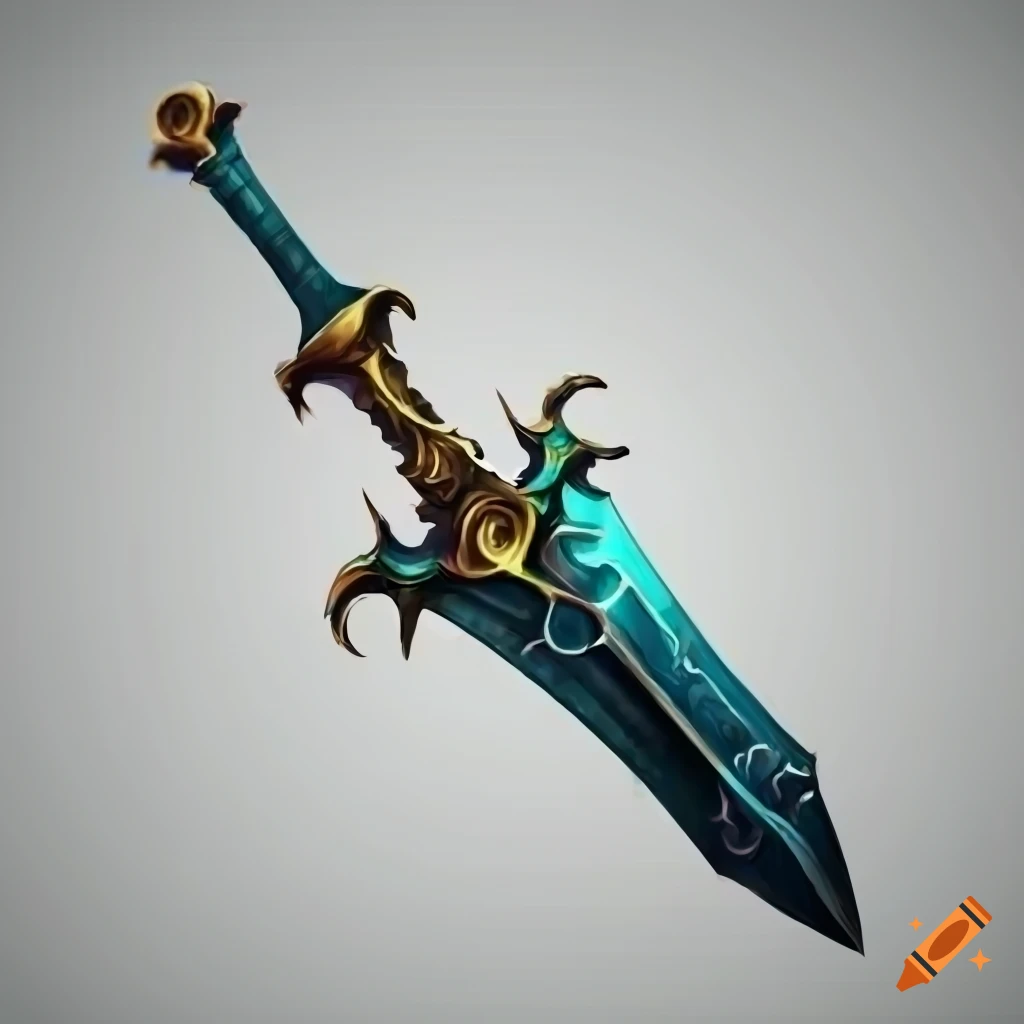 Sword concept art on a white background on Craiyon