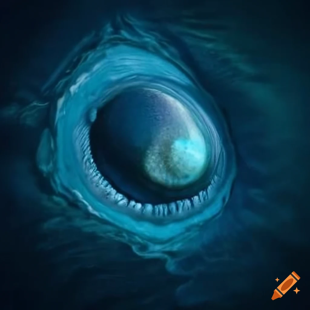 Close-up of a whale's eye on Craiyon